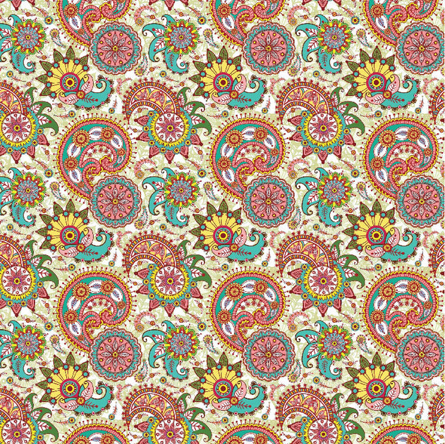 Paisley Patterned Adhesive Vinyl – HEAT TRANSFER VINYL 4U
