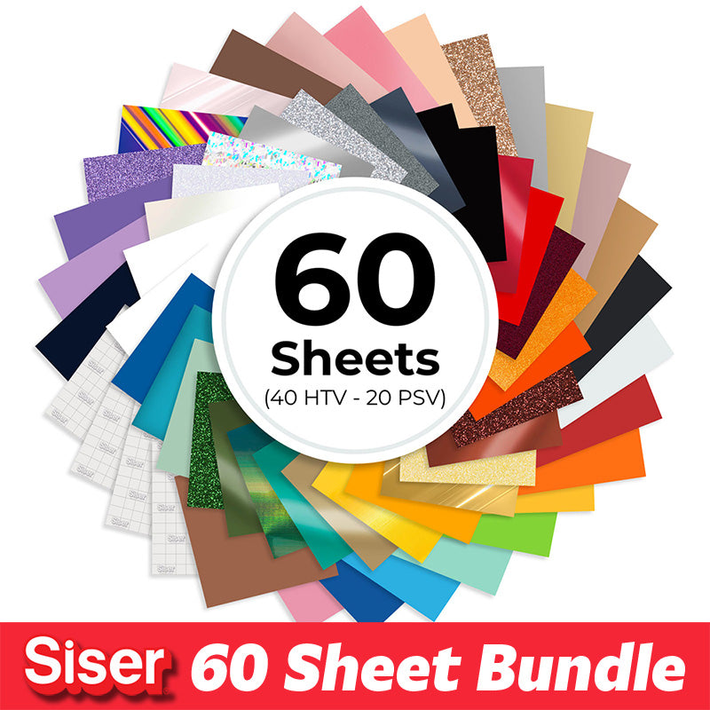Siser 60 Sheet Bundle | Heat Transfer Vinyl 4U – HEAT TRANSFER VINYL 4U