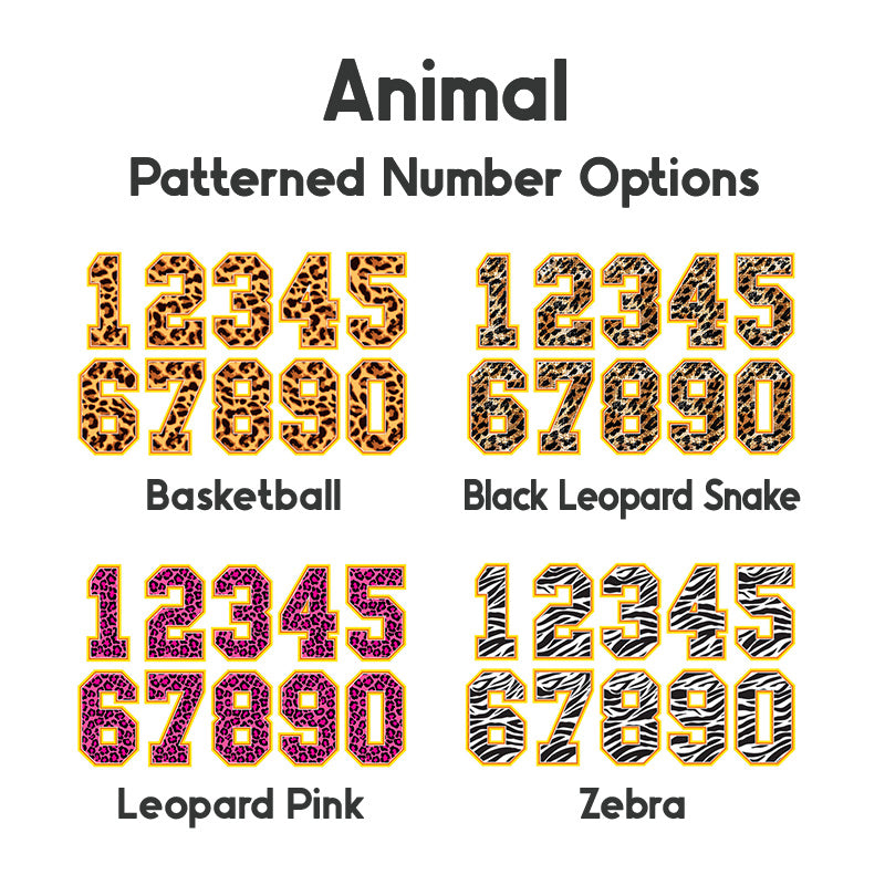 Animal Patterned Number DTF Transfer | Heat Transfer Vinyl 4u – HEAT ...