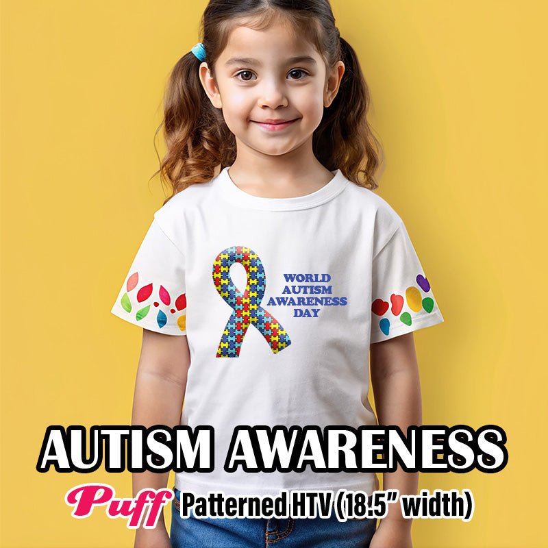 Autism Awareness Puff Patterned HTV (18.5" x 12") | Heat Transfer Vinyl ...