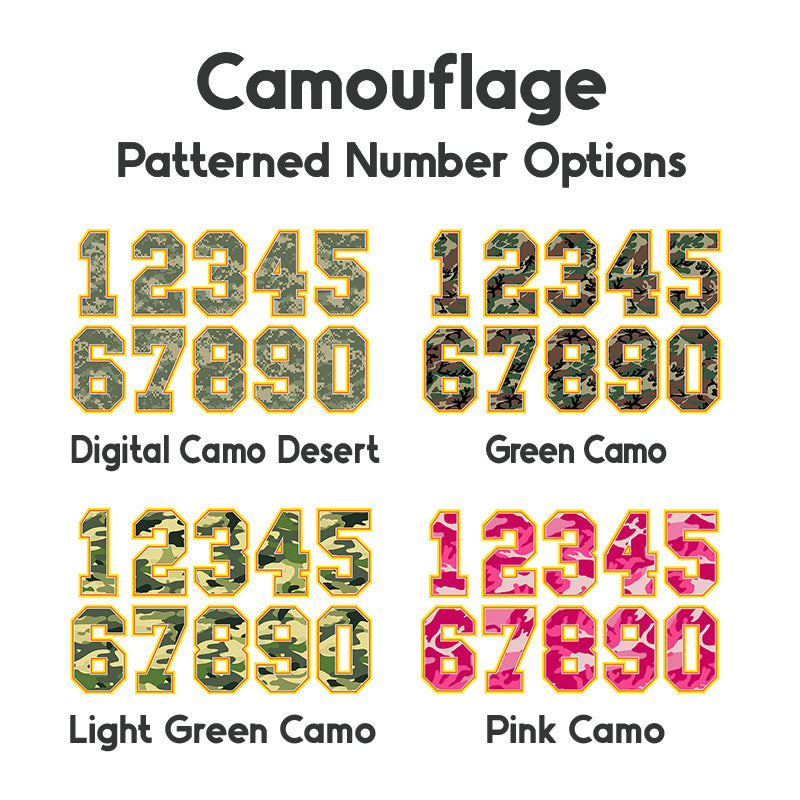 Camouflage Patterned Number DTF Transfer | Heat Transfer Vinyl 4u ...