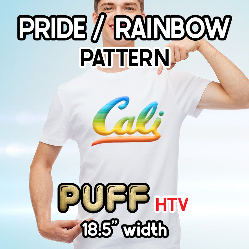Pride / Rainbow Puff Patterned HTV (18.5" x 12") | Heat Transfer Vinyl ...