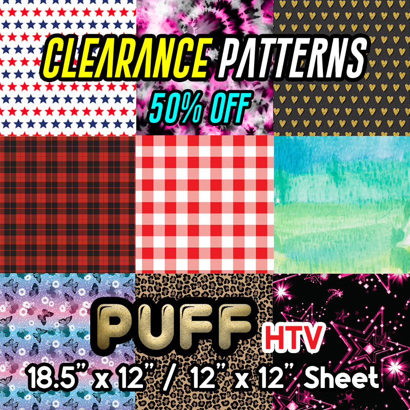 Puff Patterned HTV (18.5" x 12"/ 12" x 12") CLEARANCE *50% off* | Heat ...