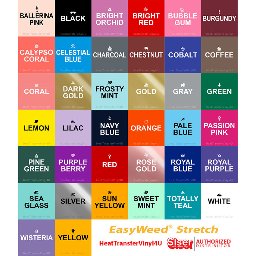 Siser EasyWeed Stretch 11.8" Sheet | Heat Transfer Vinyl 4u – HEAT ...