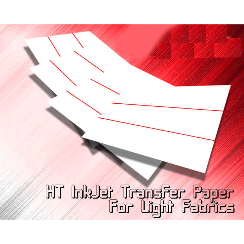 HT-Inkjet Heat Transfer Paper White & Light Fabrics 8.5" x 11" (10 ...