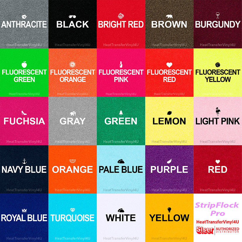 Siser StripFlock Pro 11.8" x 12" Sheet | Heat Transfer Vinyl 4u – HEAT ...